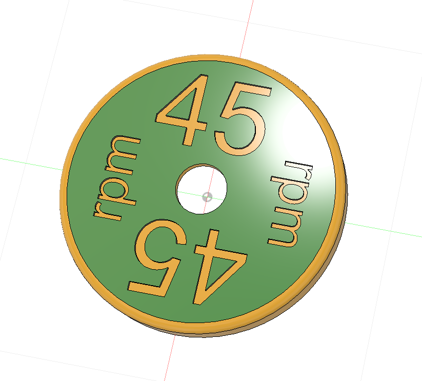 45 rpm RecordPlayer spindle adapter by Tom Anderson (The Real NEO ...