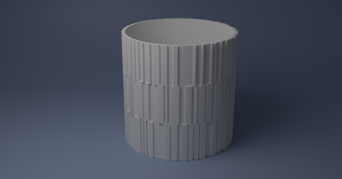Tactile Vertical stripe Vase Pen Cup by Nox | Download free STL model ...