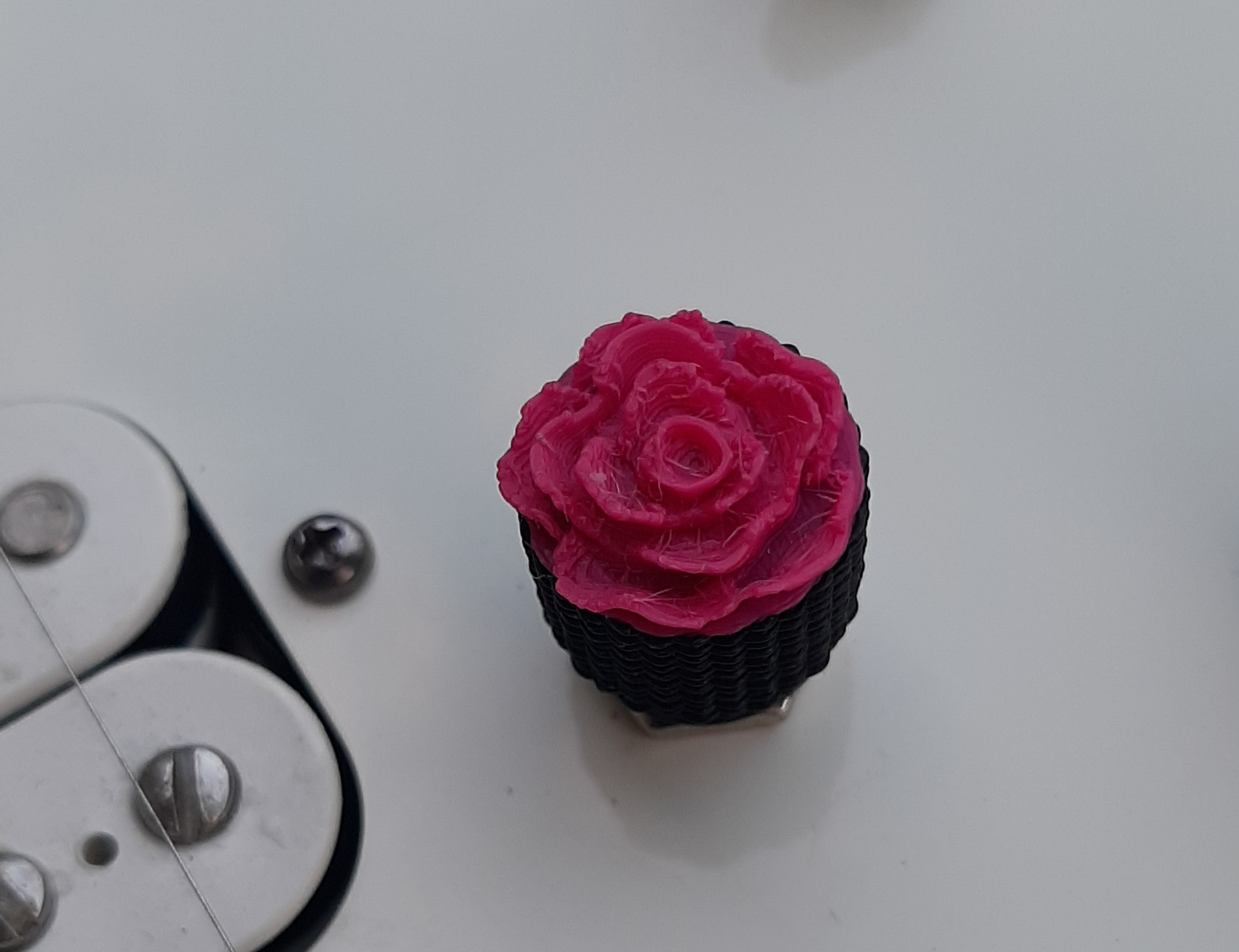 Rose knurled potentiometer knob, 6mm ID, printer knob by PanzerDesign ...