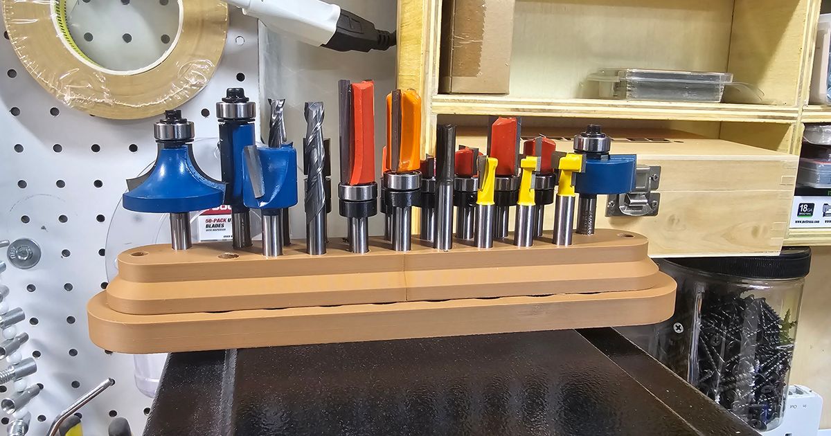 Magnetic Router bit holder for 1/4 shank bits by Anton | Download free ...