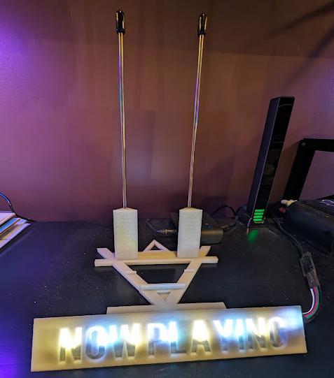 Triangular LED Strip Now Playing Record Stand by ResistanceRecords ...