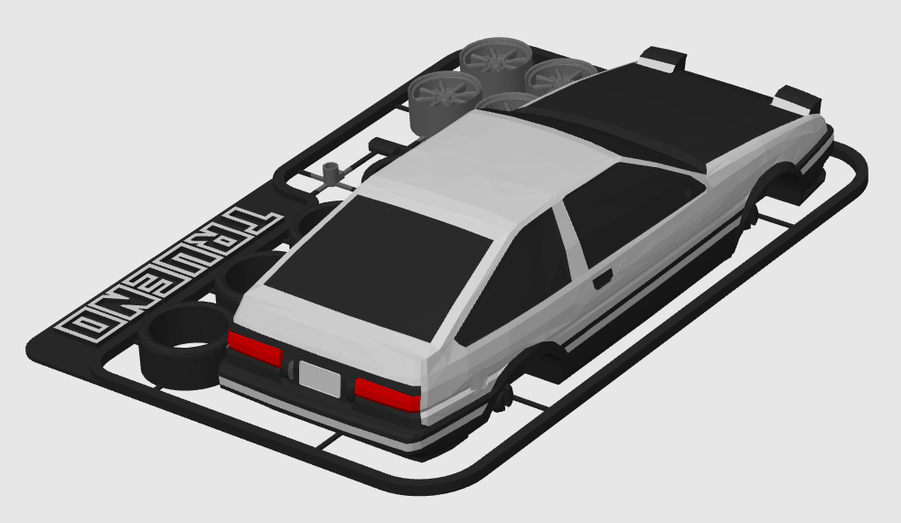 Toyota Sprinter Trueno Kit Card (AE86 known from Initial D) by The Kit ...