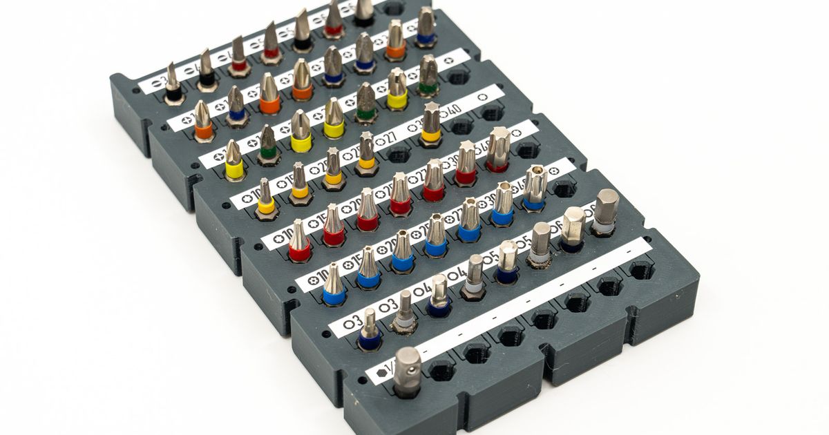 Tool Bit Holder Insert for LR2052 Storage Box System by Metikumi ...