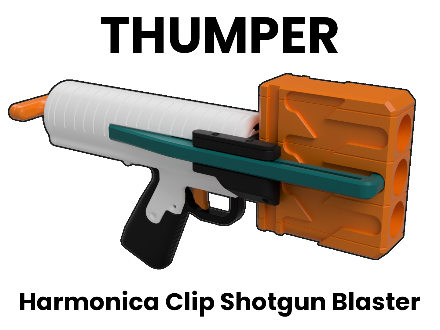 Thumper - Harmonica Clip Shotgun Blaster (Nerf Homemade) by Sillybutts ...