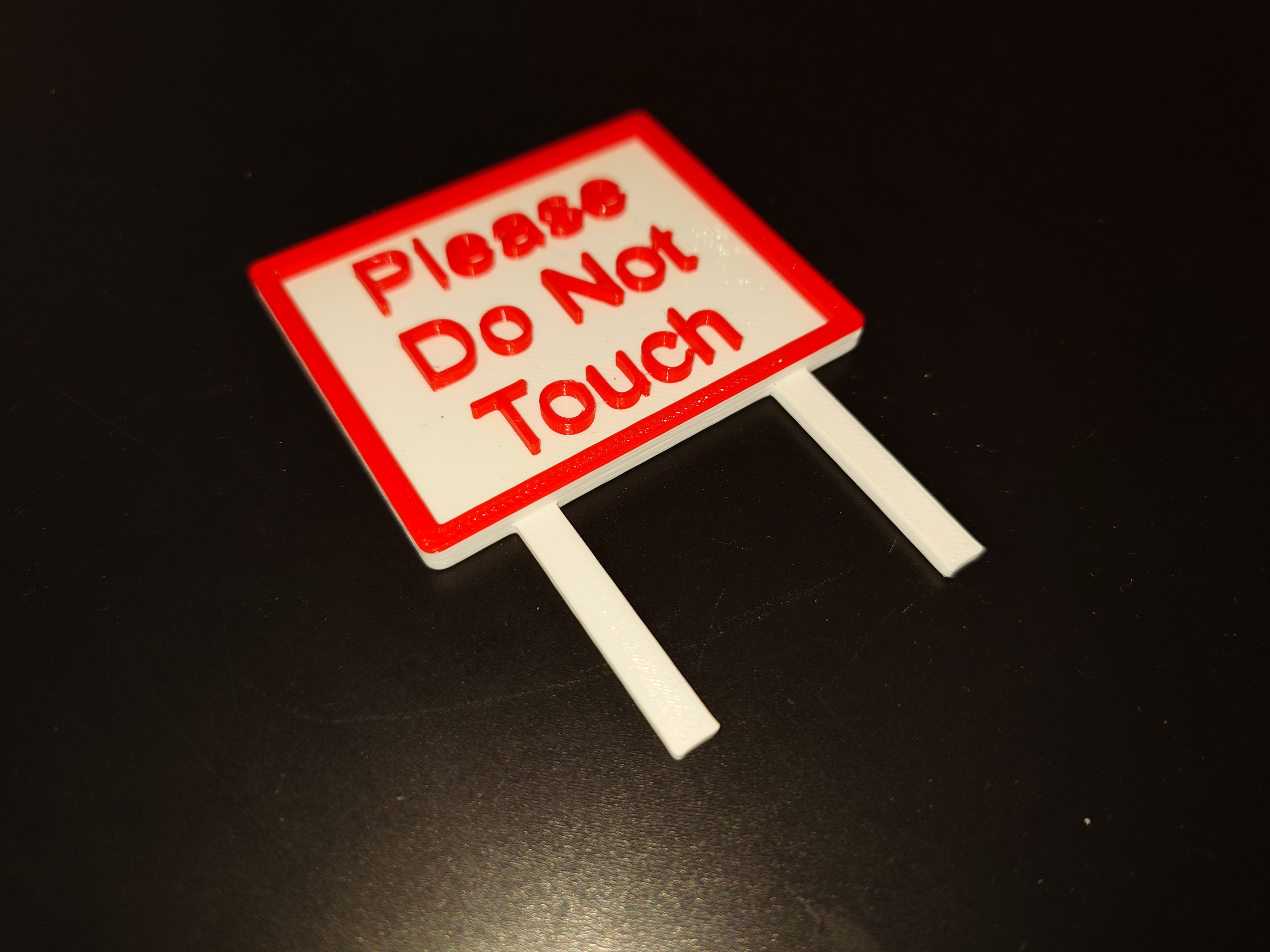 Simple Please Do Not Touch sign by RiotOne | Download free STL model ...
