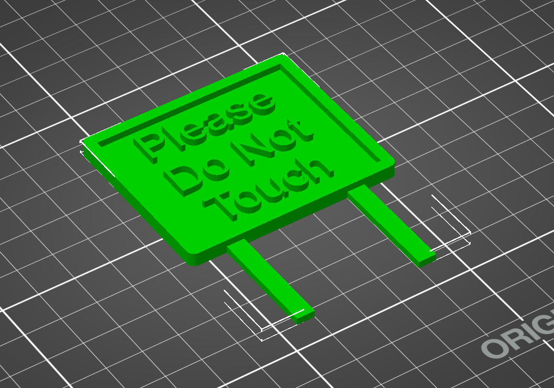 Simple Please Do Not Touch sign by RiotOne | Download free STL model ...