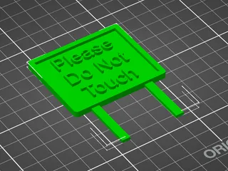 Simple Please Do Not Touch sign by RiotOne | Download free STL model ...