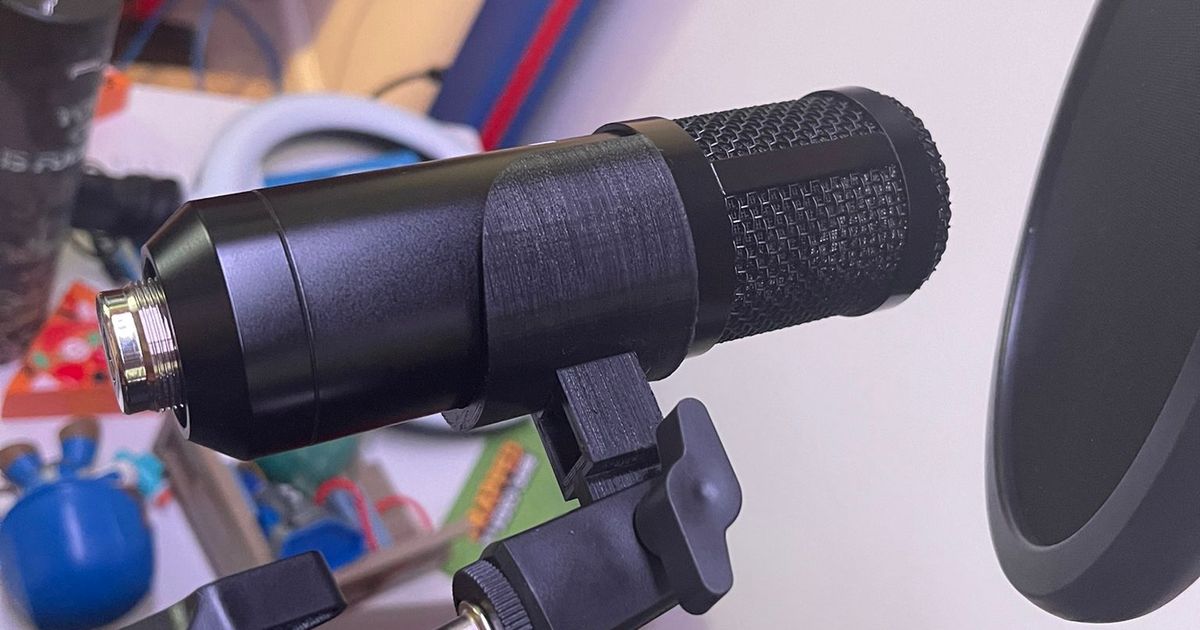 Mic holder replacement - boom arm by Rato | Download free STL model ...