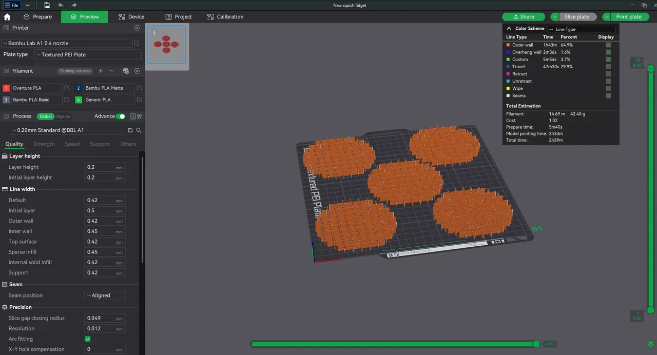 Squish figet X5 Full plate by CG_prints | Download free STL model ...