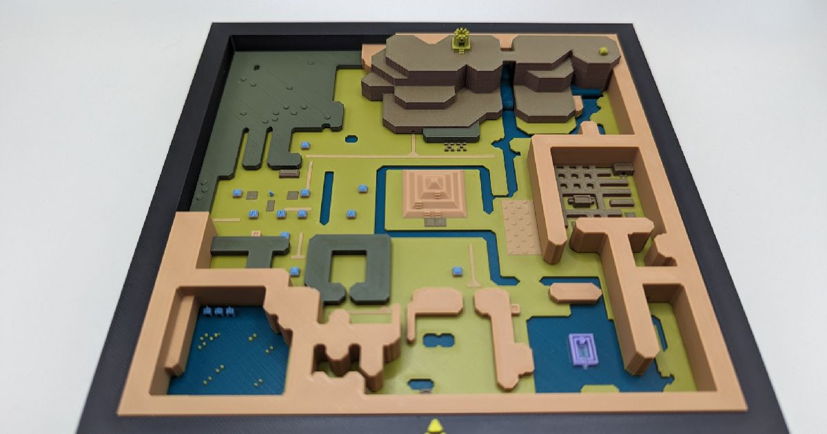 Zelda A Link To The Past Map - Dark World by Fletch | Download free STL ...