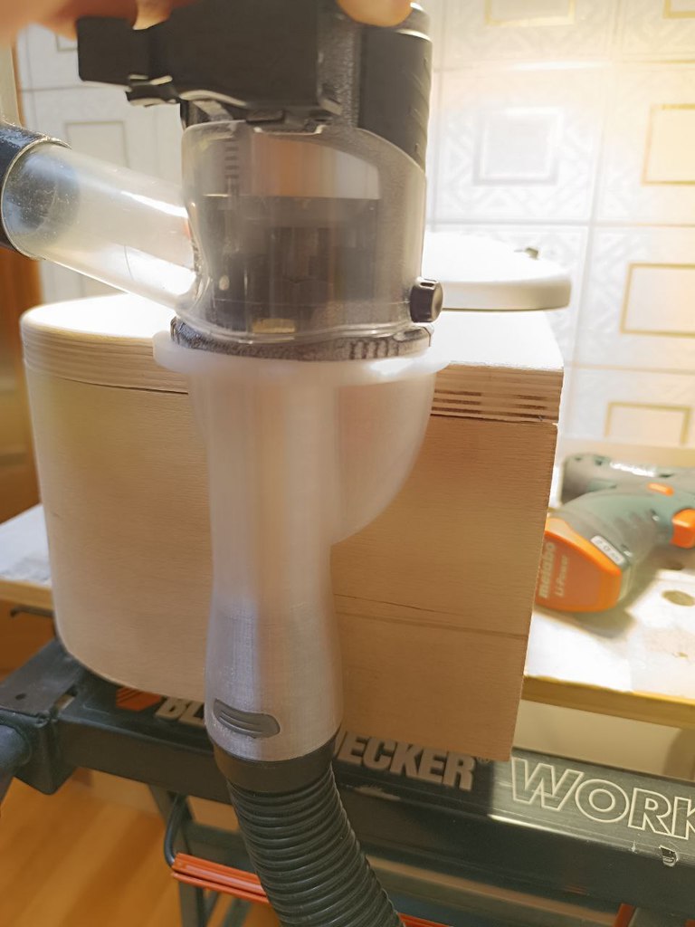 makita router drt50 baseplate with dust collector karcher attachment by ...