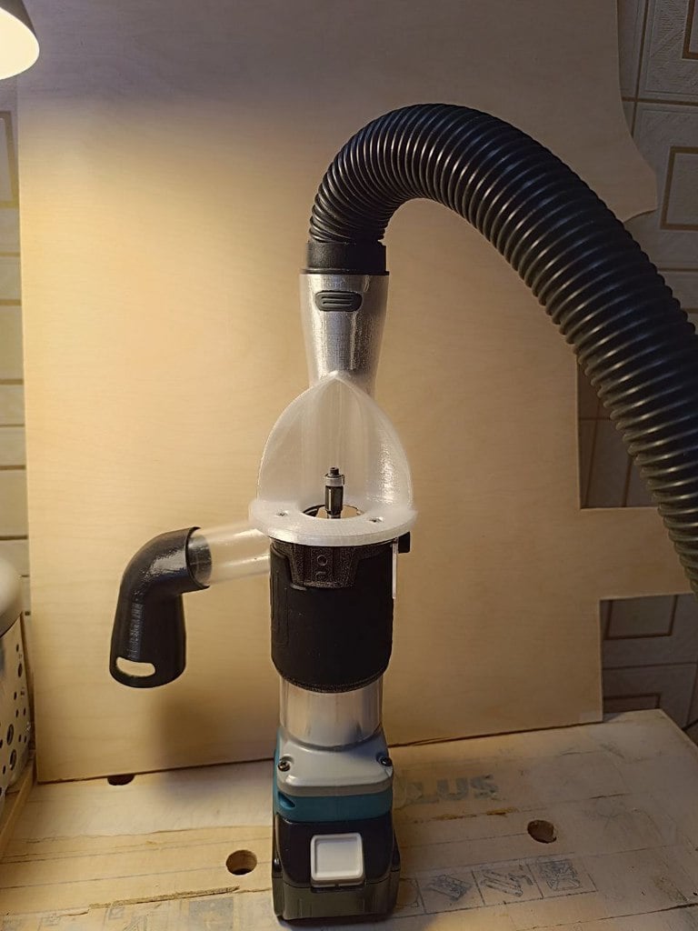 makita router drt50 baseplate with dust collector karcher attachment by ...
