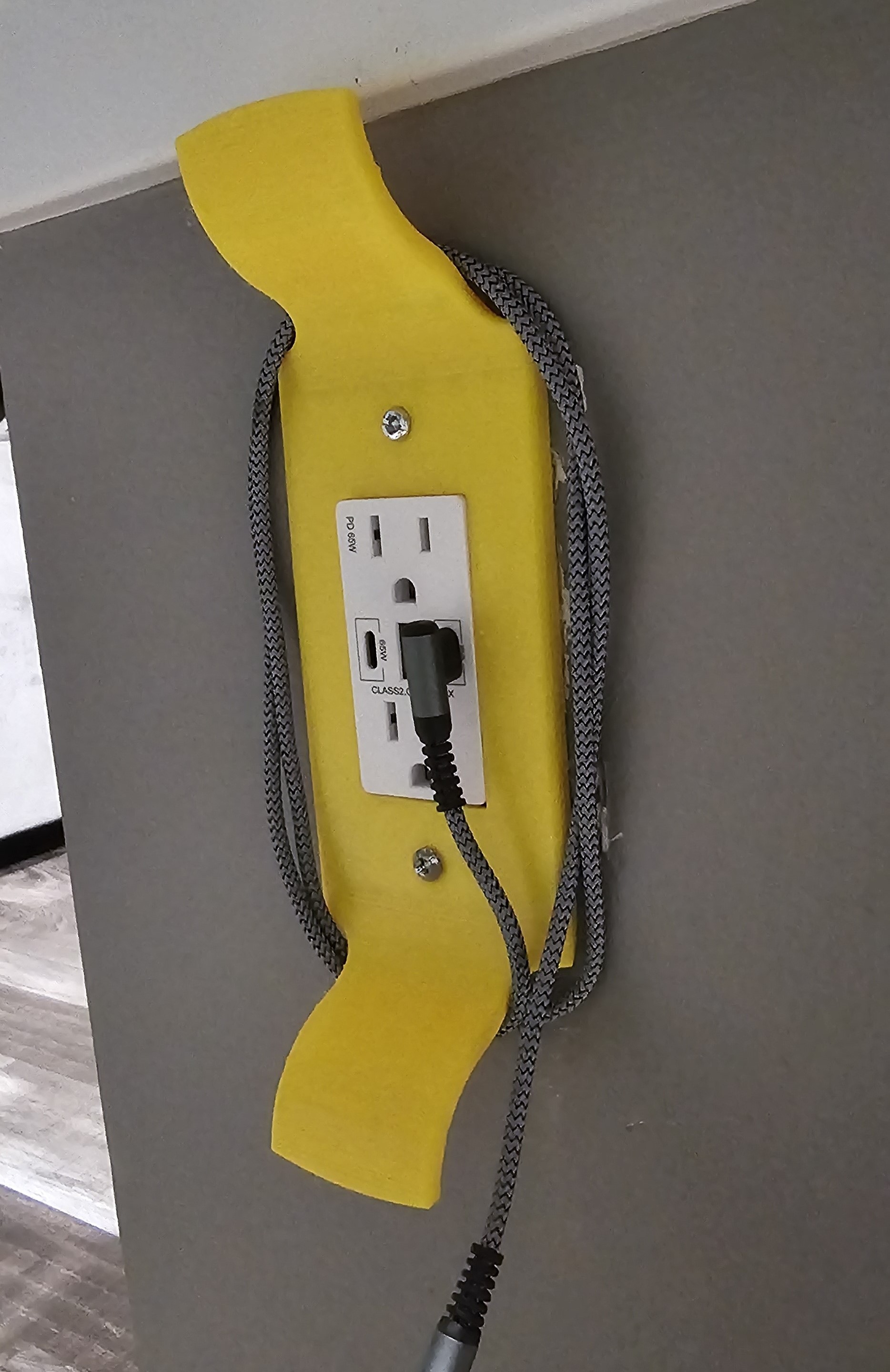 Outlet cover with cable wrap for rectangular outlets by brehard ...