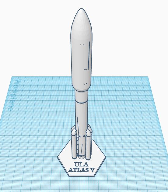 ULA Atlas V Rocket Miniature by Space_Gal | Download free STL model ...