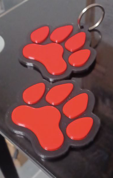 Dog Paw Keychain by Bye13 | Download free STL model | Printables.com