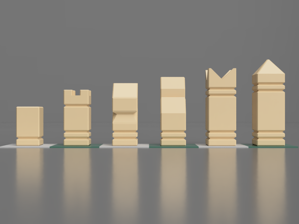 Blocky Chess Pieces by grizzie17 | Download free STL model | Printables.com