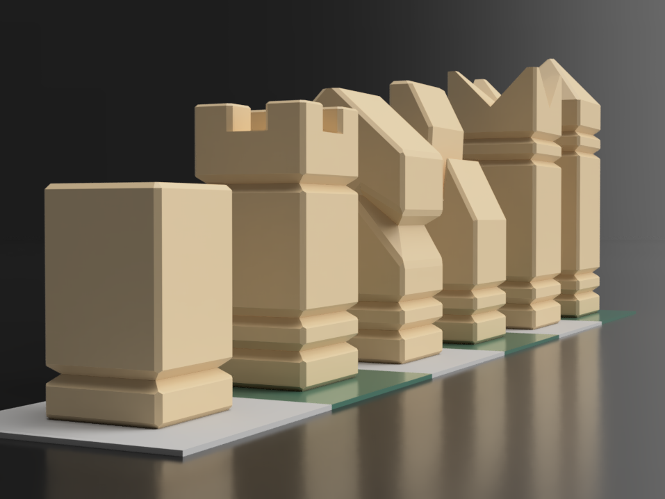 Blocky Chess Pieces by grizzie17 | Download free STL model | Printables.com