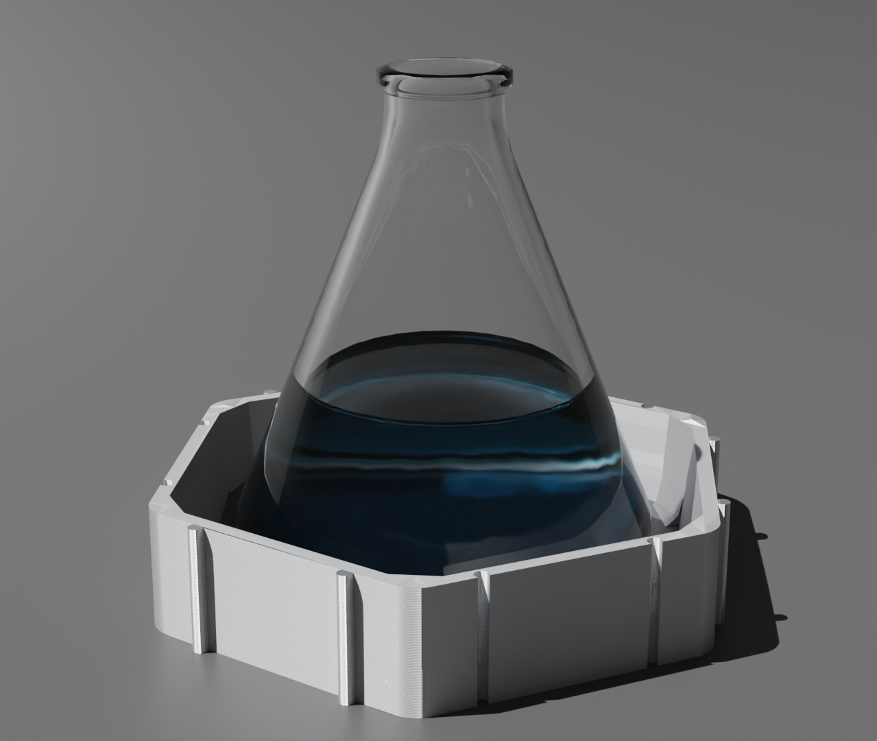 Modular honeycomb base for Erlenmeyer flasks by SPID3R | Download free ...