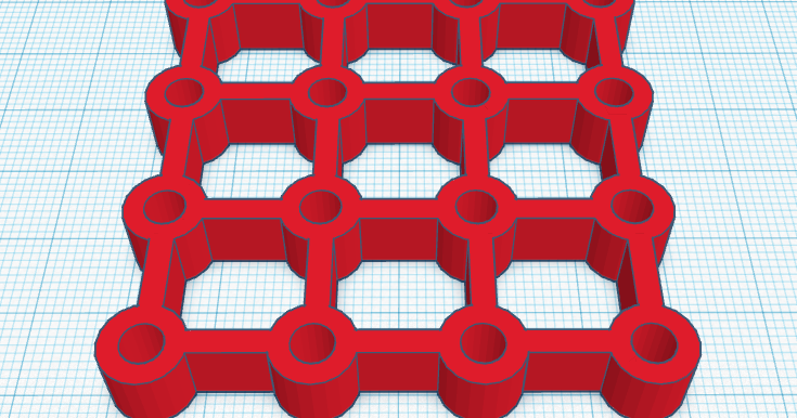 template for 4x4x4 LED cube by 3Dinfinity | Download free STL model ...