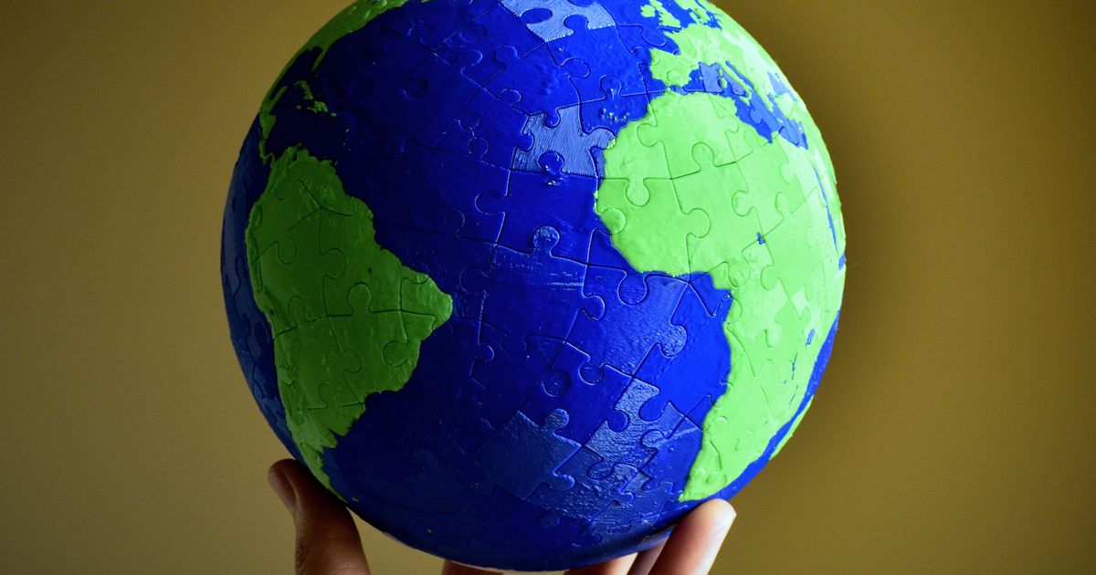 The Earth Puzzle - multicolor by fhuable | Printables Store