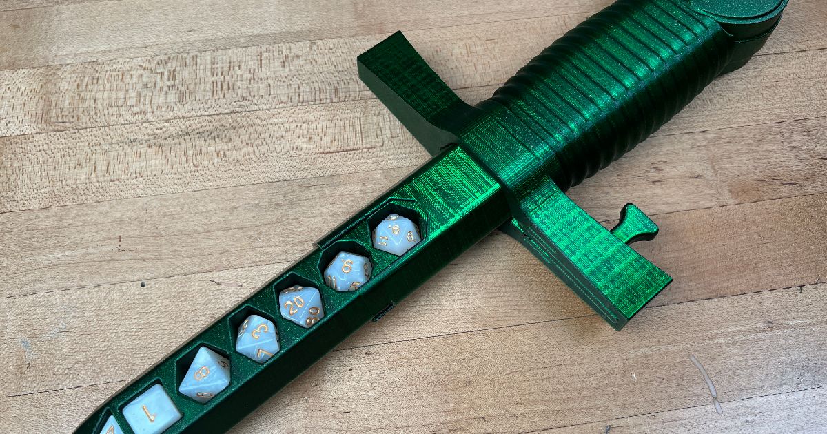 Print-in-Place Collapsing Dice Dagger by 3D Printing World | Printables ...