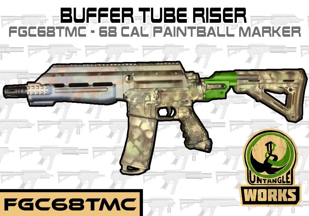FGC-68TMC Buffer tube riser by UntangleWORKS | Download free STL model ...