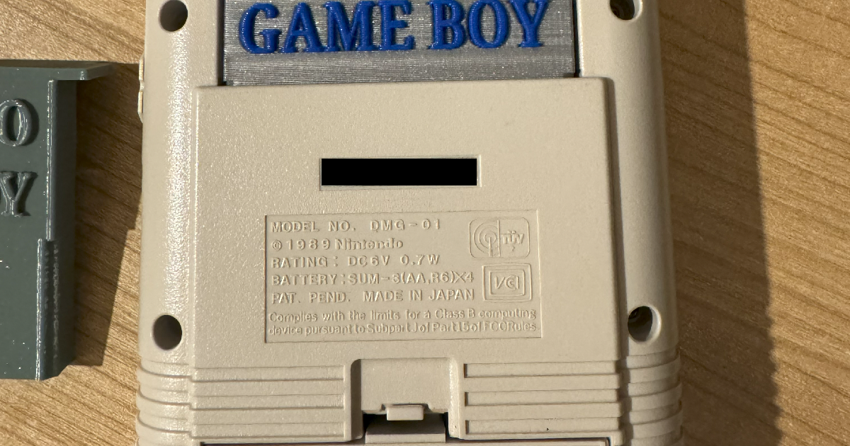 Cartridge slot cover for Game Boy by Luqa | Download free STL model ...