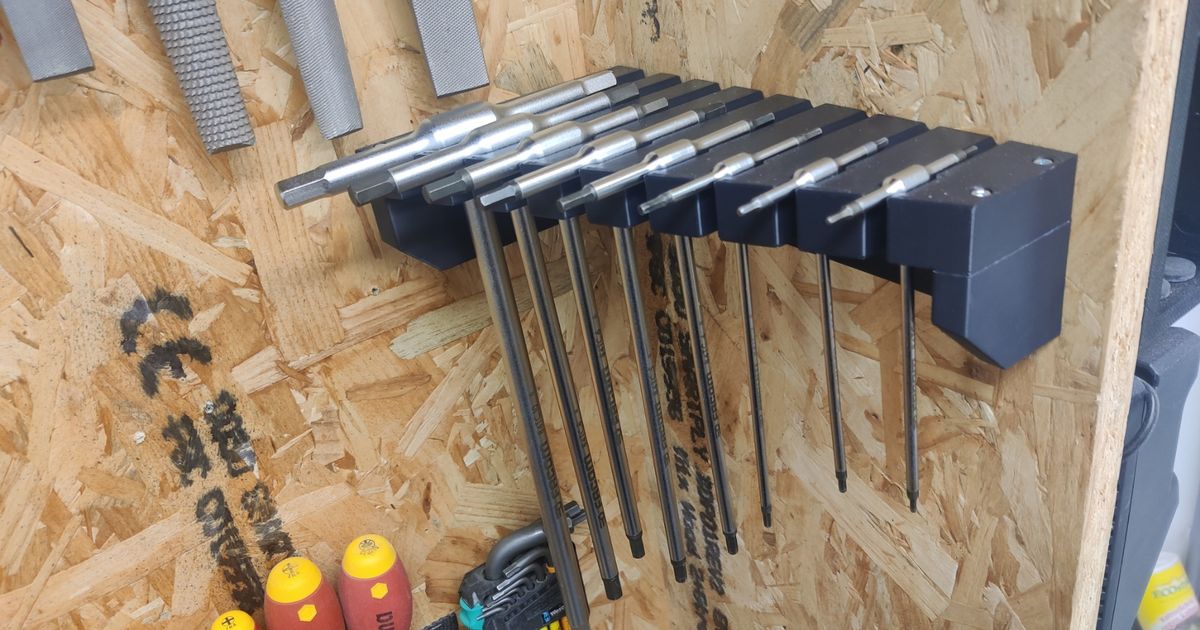 Facom 8 piece T-handle hex key set holder by Ninefifty | Download free ...