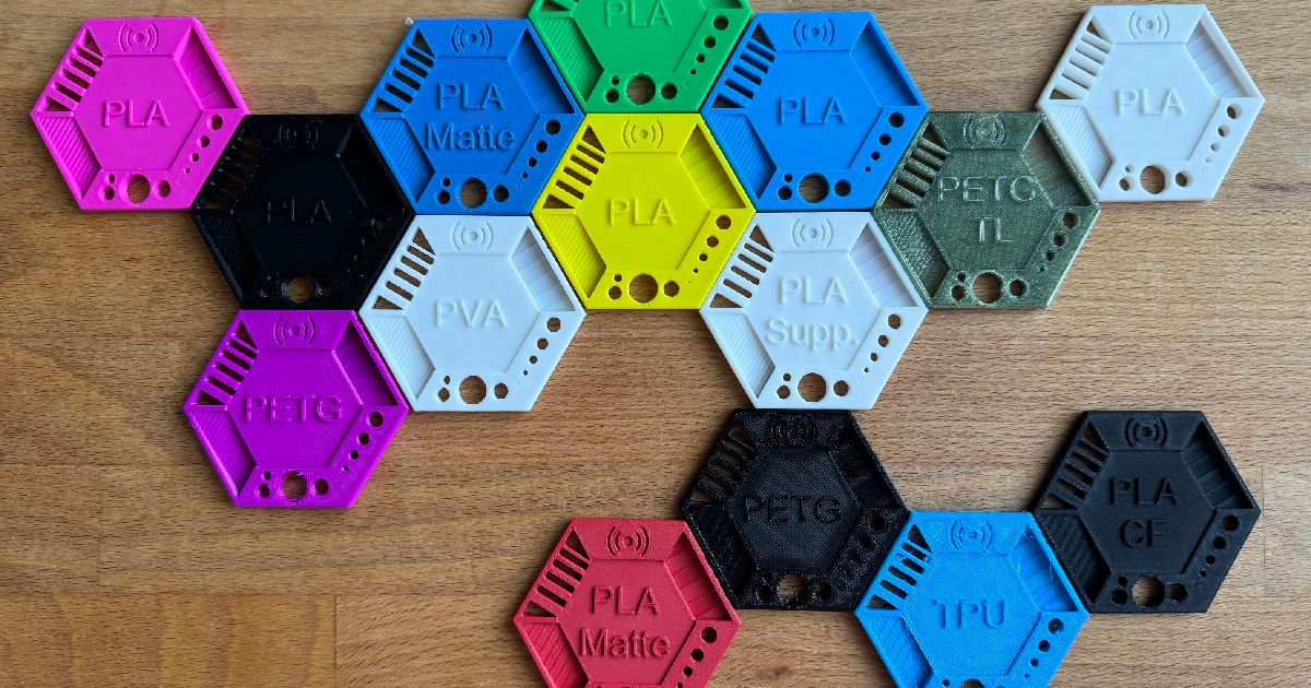 Over-Engineered Parametric Hexagonal Magnetic Smart Filament Swatches ...