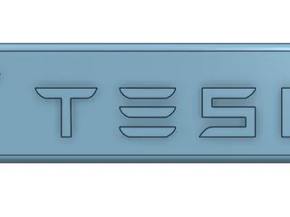 Tesla logo Keychain by Royd | Download free STL model | Printables.com