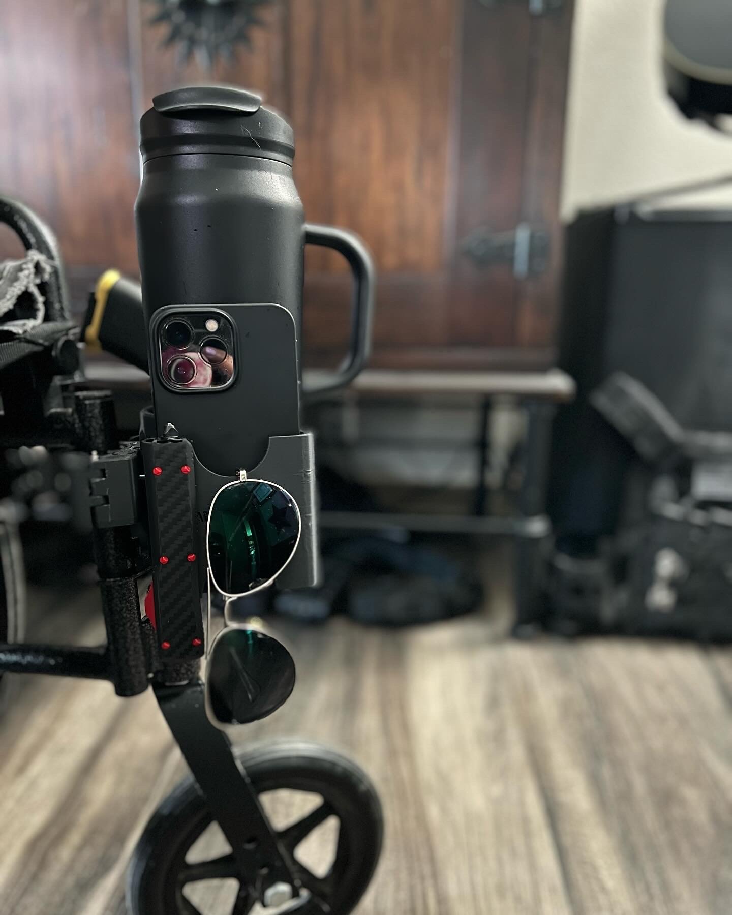 Modular Wheelchair Phone holder for wheelchairs, walkers and strollers ...