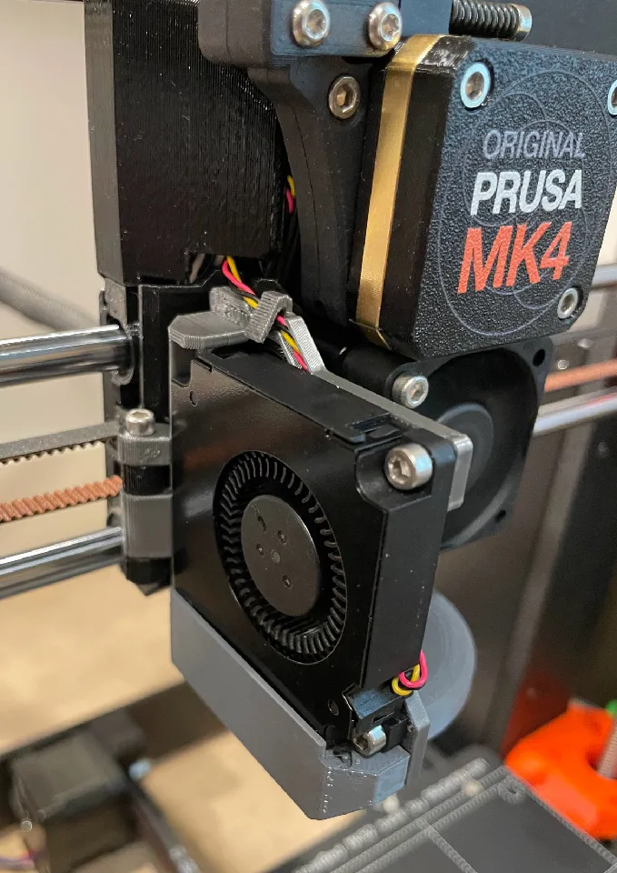 Prusa MK4 part cooling fan door for longer nozzle, Volcano by Sergey ...