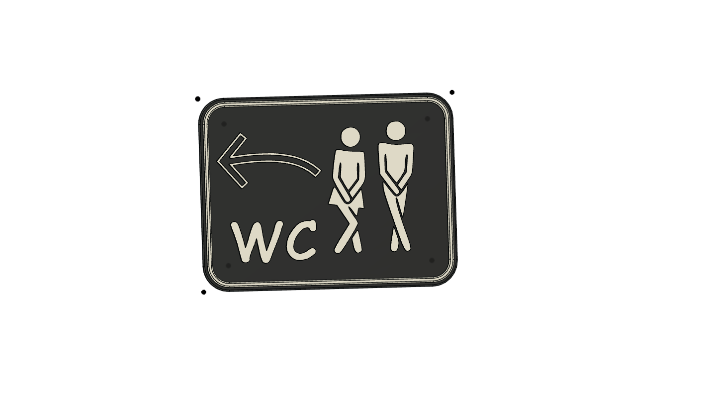 WC plate left or right by print3dsrl | Download free STL model ...