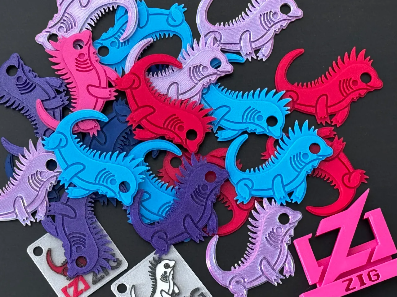 Ziggy the ziguana keychain by jedisct1 | Download free STL model ...