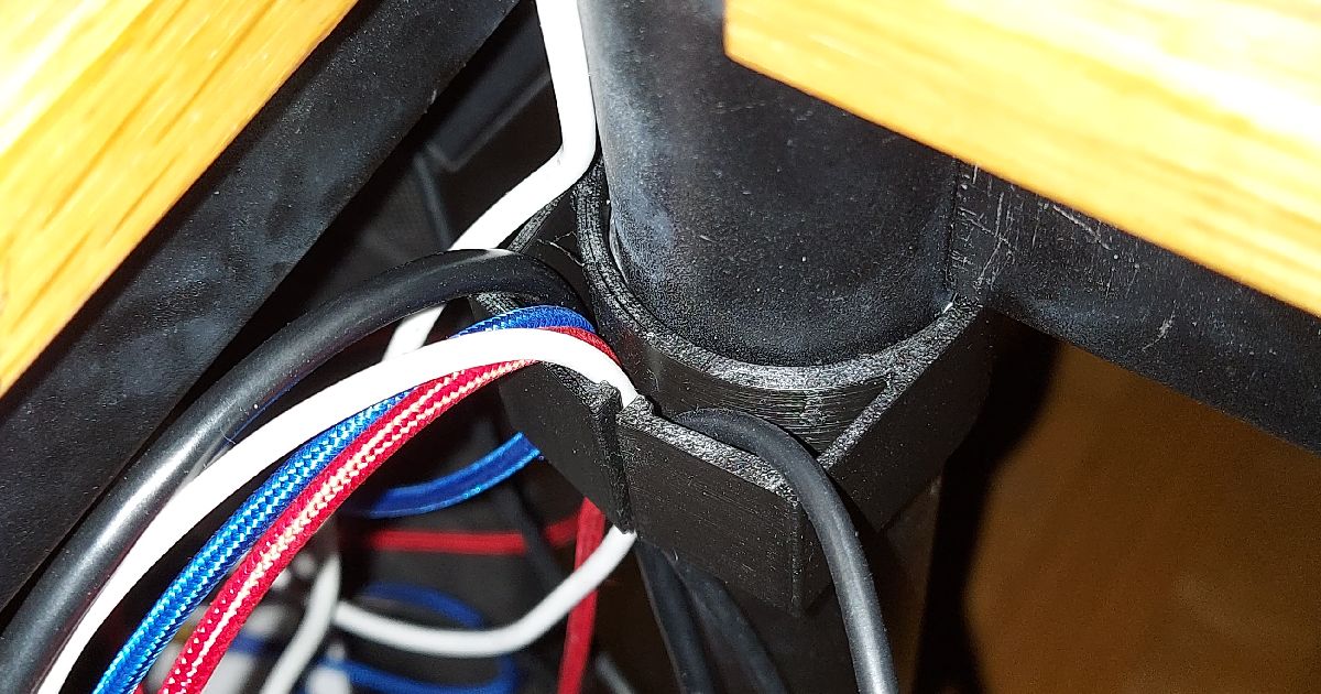 Parametric cable holder for round table legs by Peter Boräng | Download ...