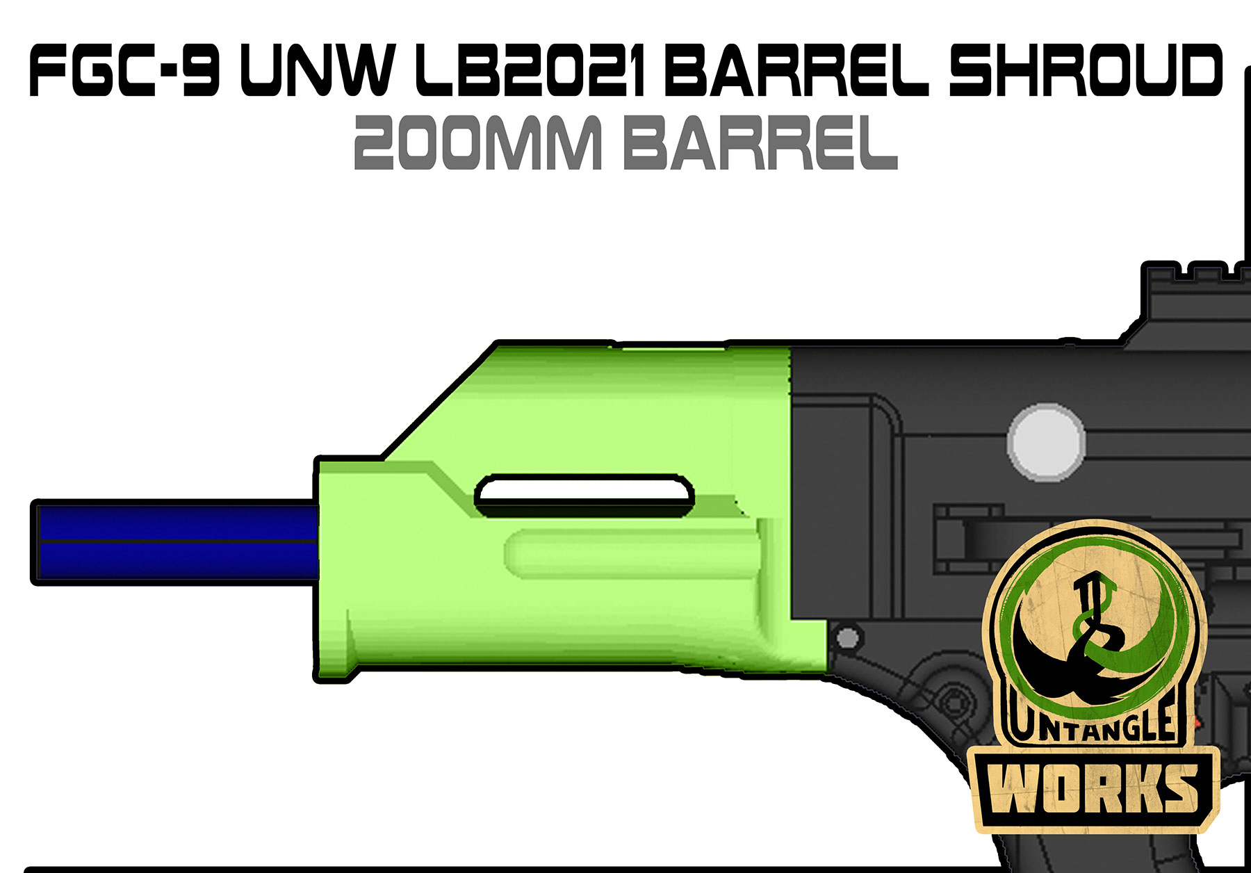 FGC-68 No Top rail shroud set by UntangleWORKS | Download free STL ...