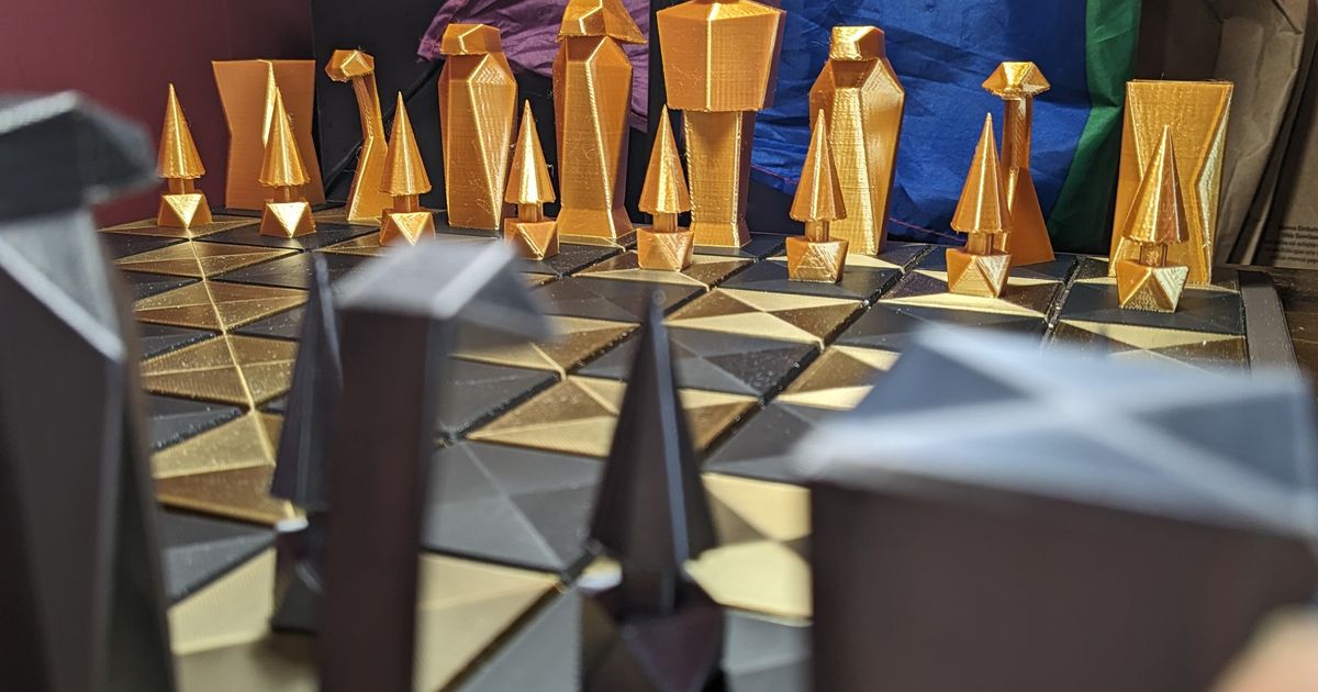 The Sentinel Chess Set by EBD Design Studio | Download free STL model ...
