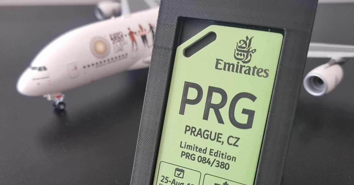 Aviationtag A6-EDA Stand by Pruznak | Download free STL model ...