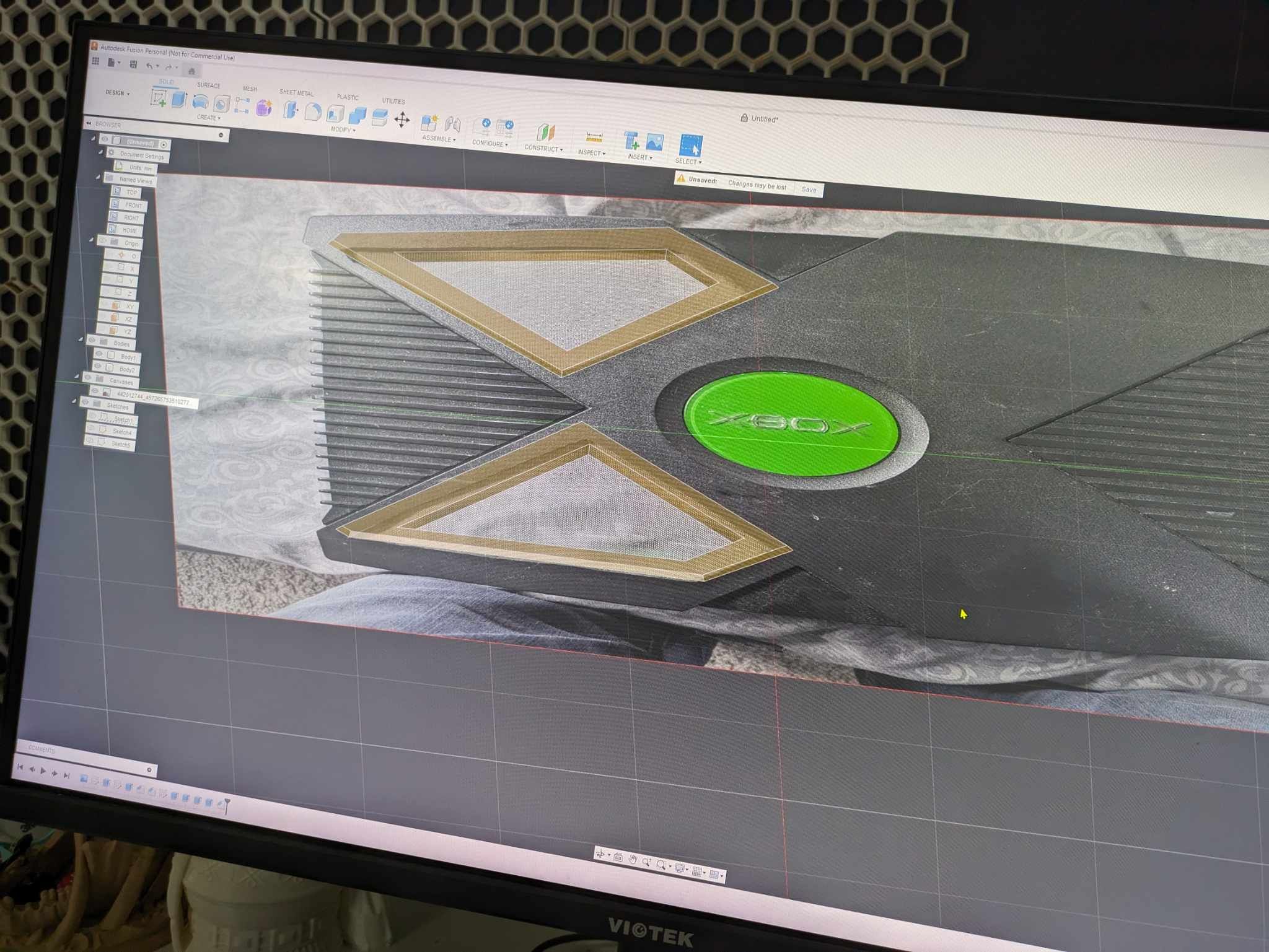 Original xbox mesh window case mod by NVKLEIS | Download free STL model ...