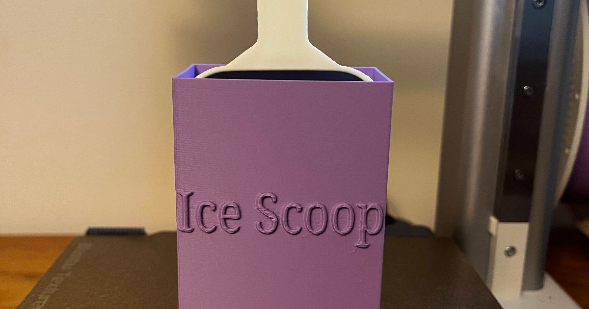 Ice Scoop Holder for Countertop Ice Maker by Reiss | Download free STL ...