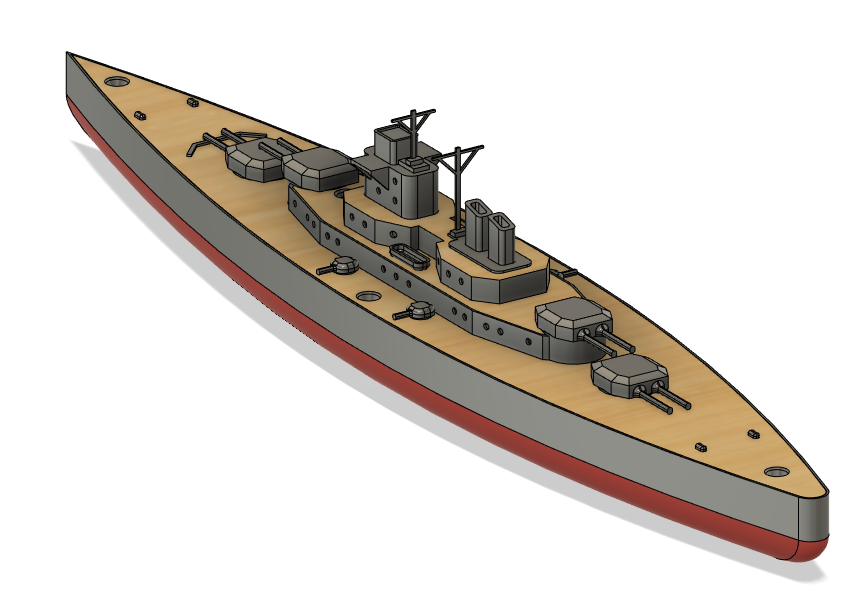 Small Sinkable Battleship by 3DGeorge | Download free STL model ...