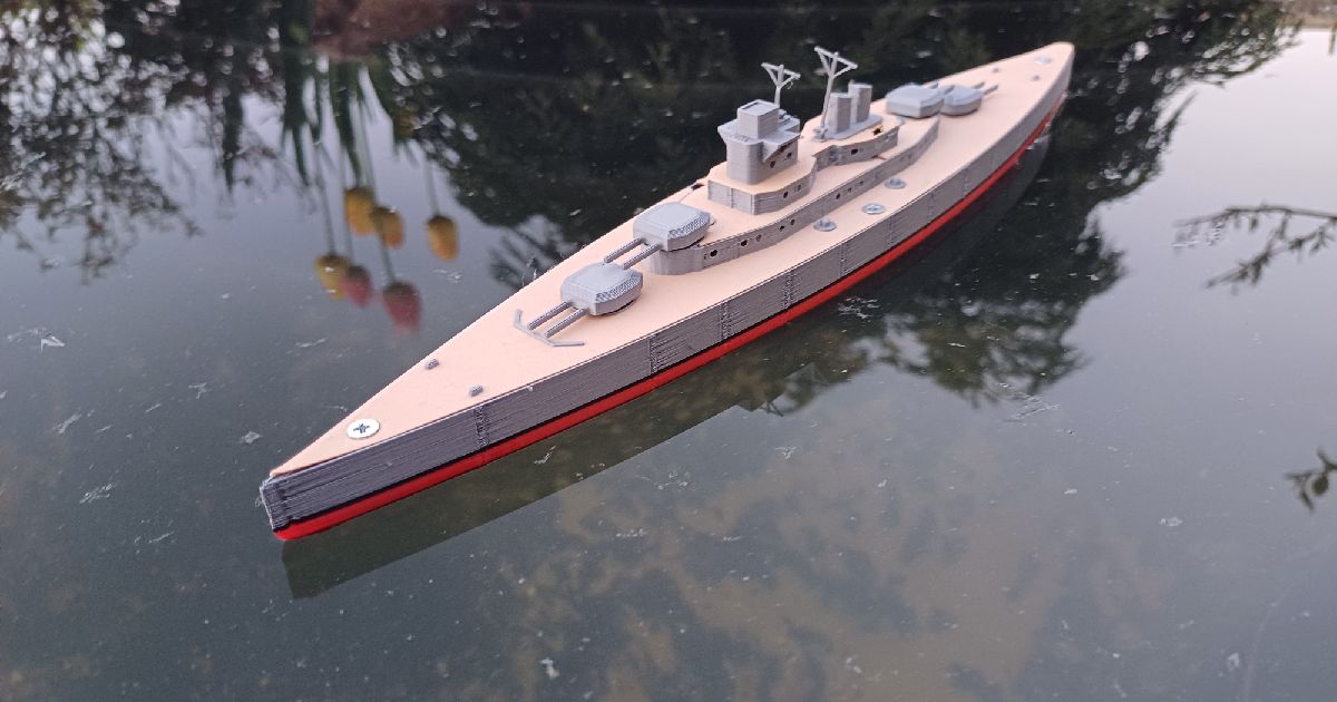 Small Sinkable Battleship by 3DGeorge | Download free STL model ...