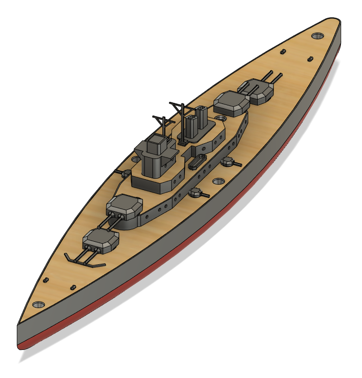 Small Sinkable Battleship by 3DGeorge | Download free STL model ...