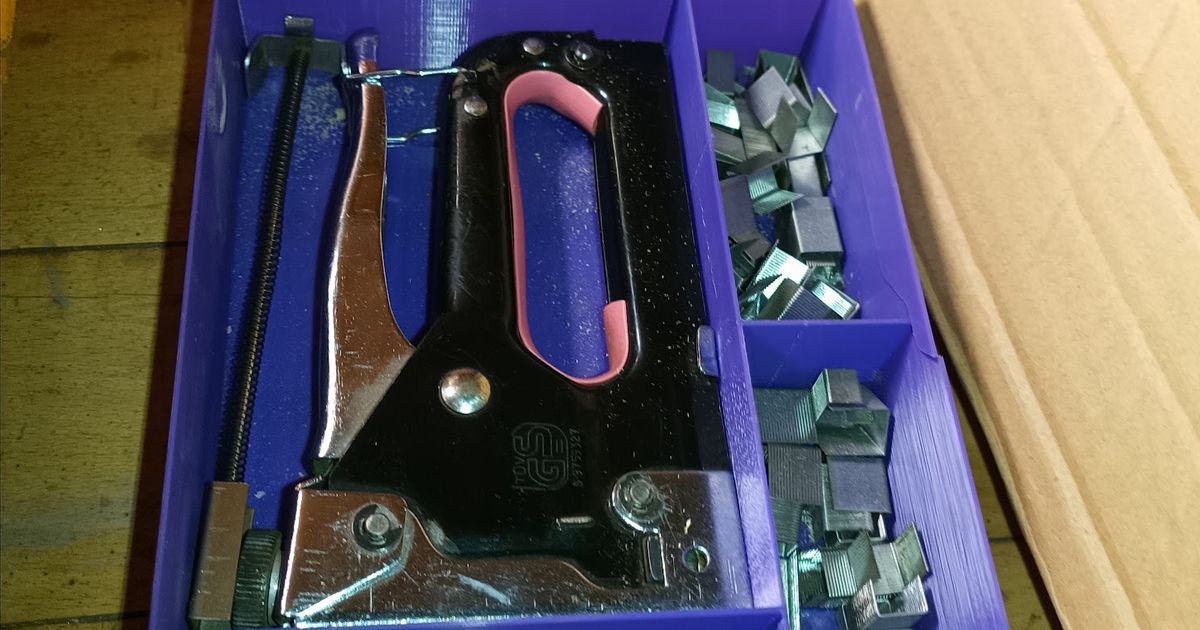 Staple gun box, over grid (3x4) by PaŠe | Download free STL model ...