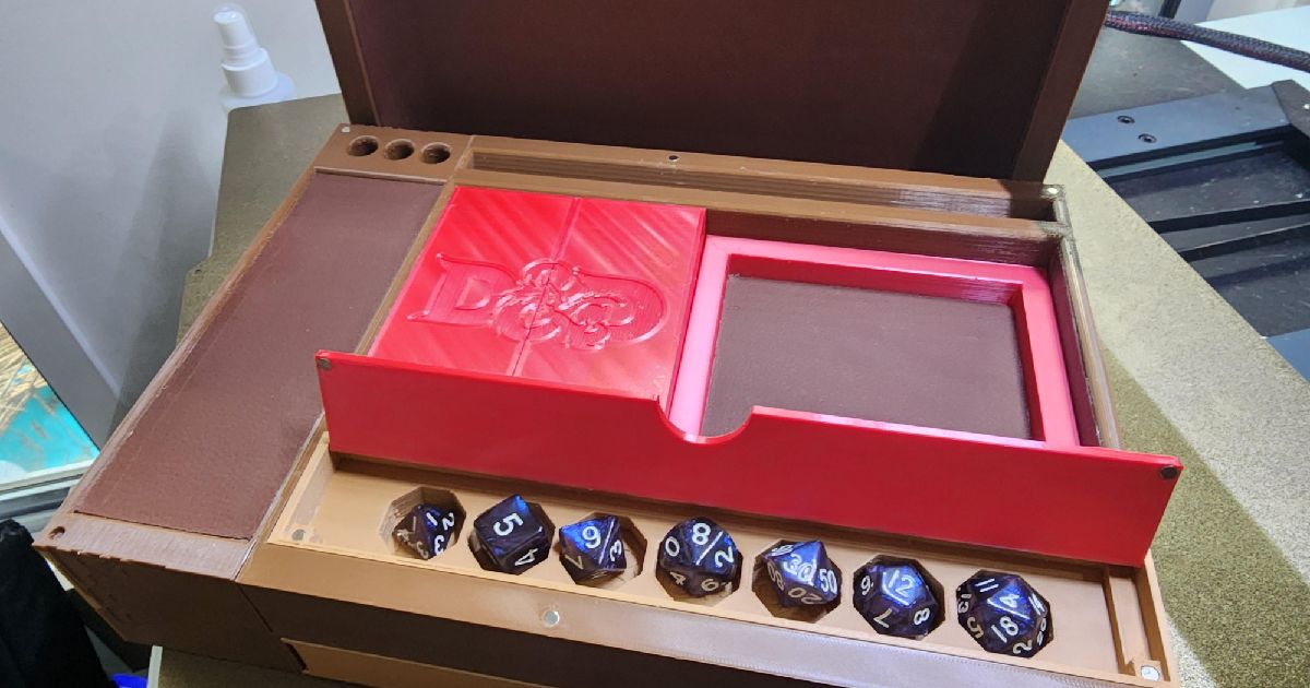 D&D Dice Box with Tablet Holder by Michael Bithell | Download free STL ...
