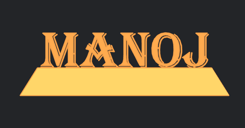 3D printed Name Model by Manoj Kumar | Download free STL model ...