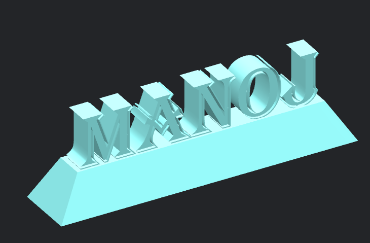 3D printed Name Model by Manoj Kumar | Download free STL model ...