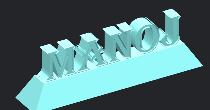 3D printed Name Model by Manoj Kumar | Download free STL model ...