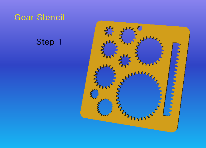 Gear Stencil by Nicola | Download free STL model | Printables.com