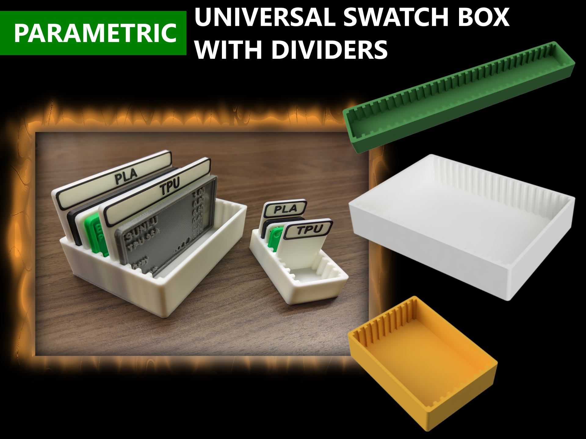 Universal Swatches/Samples Box With Dividers by SnaKKo | Download free ...